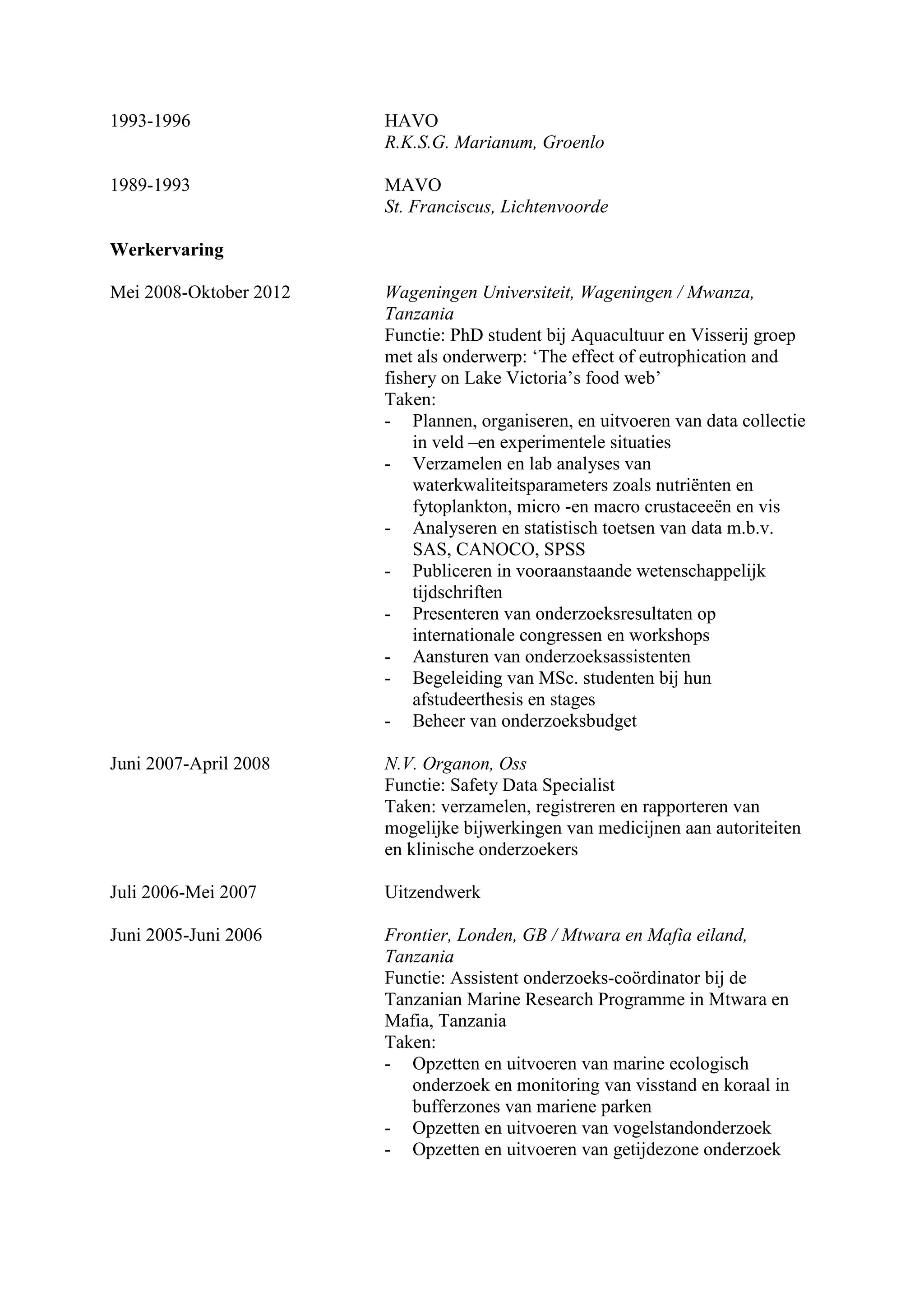 Cv nl ilse_cornelissen1 | PDF