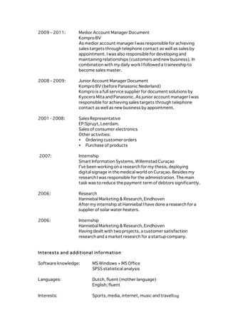 Cv noud van rensen 08042013 | PDF