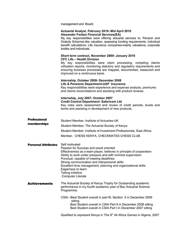 Cv Obutu Zw | DOC | Business Accounting & Finance | Business