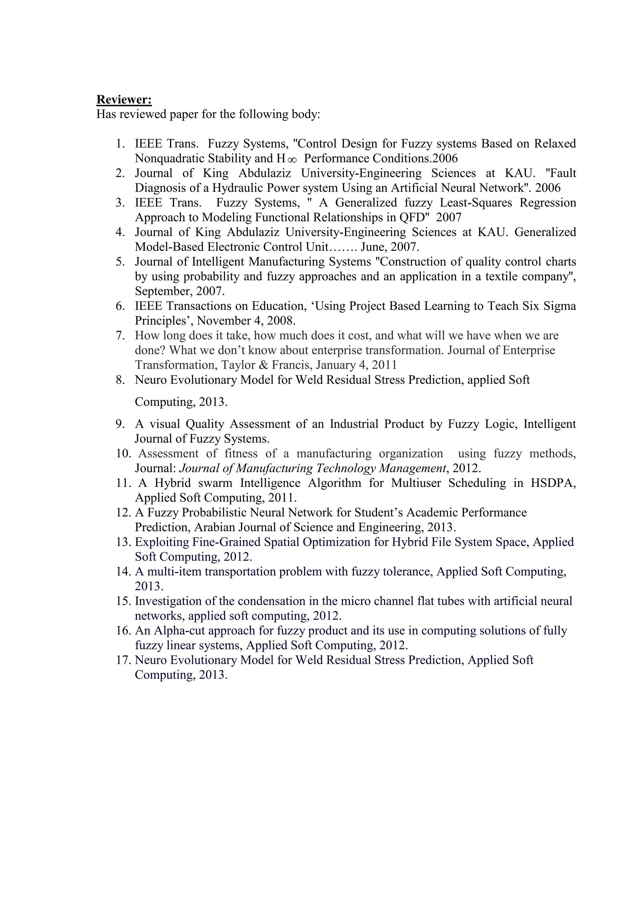 Cv of Dr. Osman Taylan | PDF