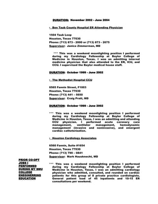 CV OF Dr. David Burkett | Cardiologist and Electrophysiologist . | PDF