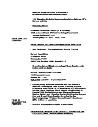 CV OF Dr. David Burkett | Cardiologist and Electrophysiologist . | PDF