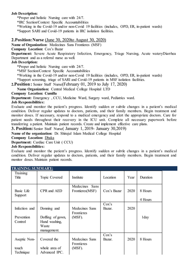 Cv of emon ali word | PDF