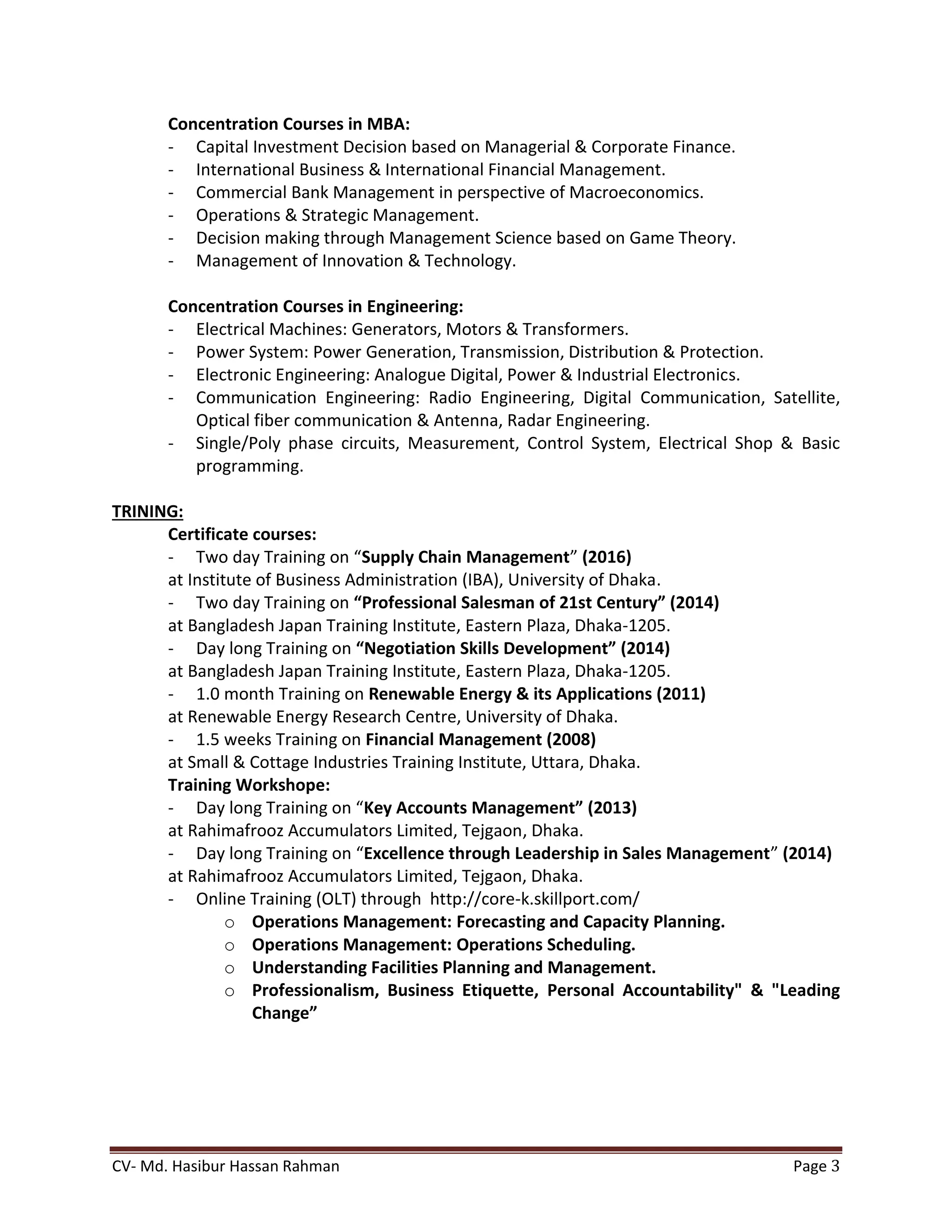 Cv of md. hasibur hassan rahman | PDF