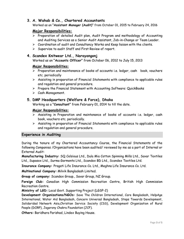 Cv of md zia uddin | PDF | Business Accounting & Finance | Business