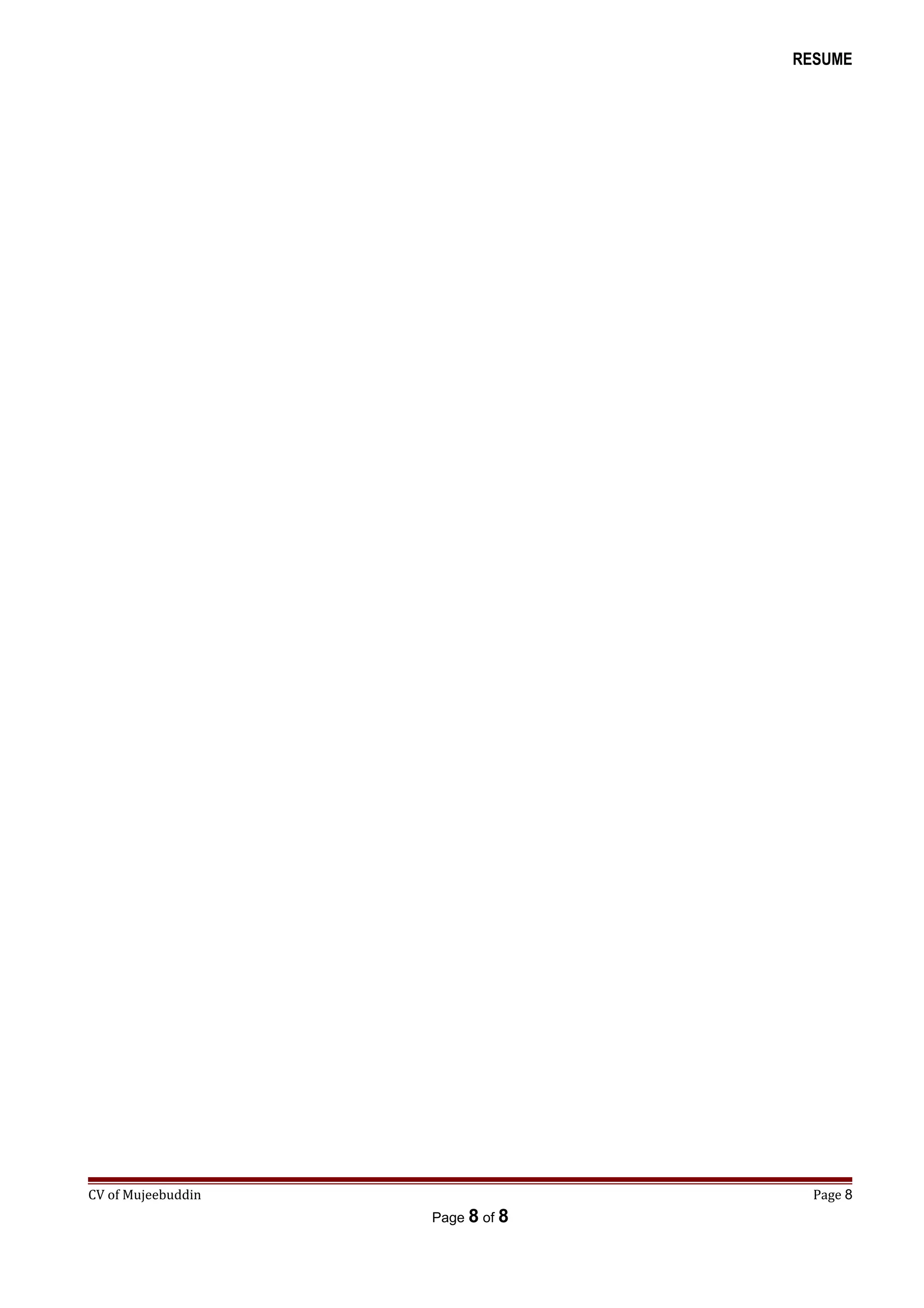 CV of Mohammad Mujeebuddin - PMO QA Manager | DOC