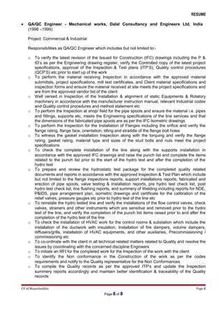 CV of Mohammad Mujeebuddin - PMO QA Manager | DOC