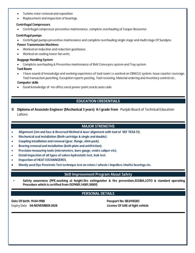 Cv of muhammad yousaf%% | PDF
