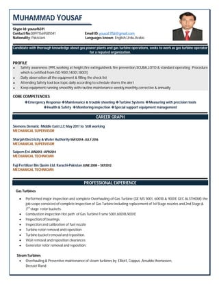 Cv of muhammad yousaf%% | PDF