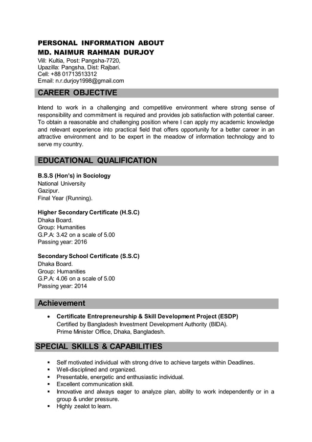 CV of Naimur Rahman Durjoy.doc