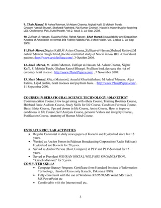 Cv Of Prof. Dr. Shah Murad | DOC