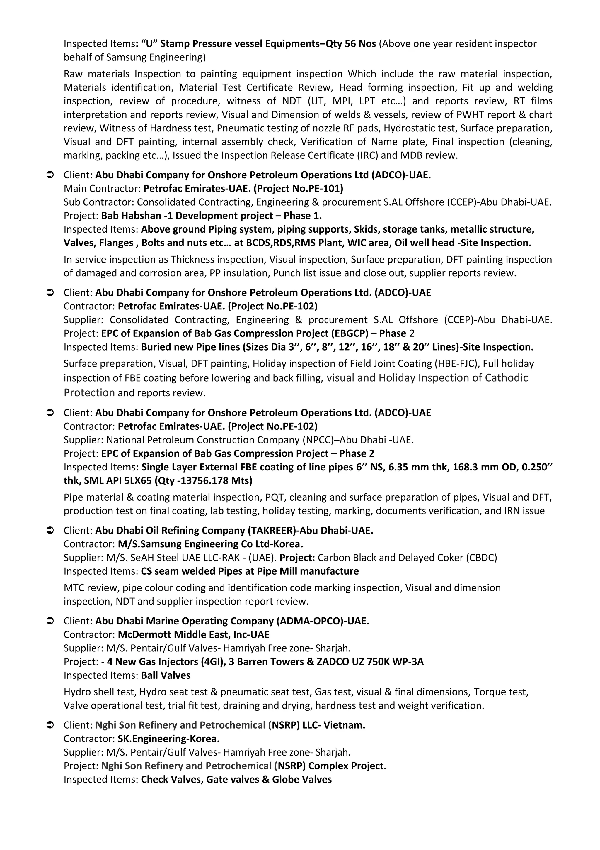 Cv of qaqc, inspection engineer, welding, painting & coating inspector ...