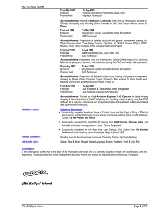 Cv of rafique 2020 cad | PDF