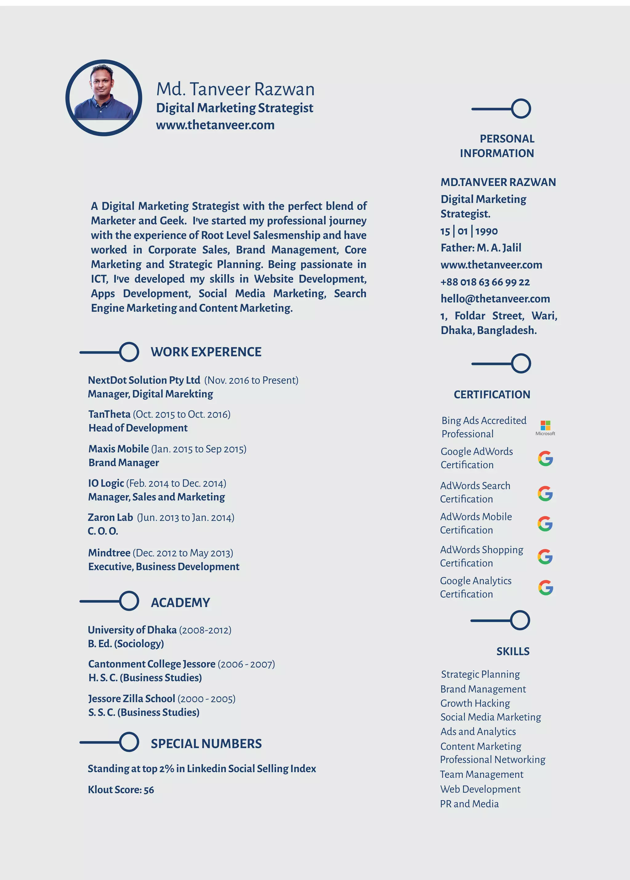 Cv of tanveer razwan | PDF