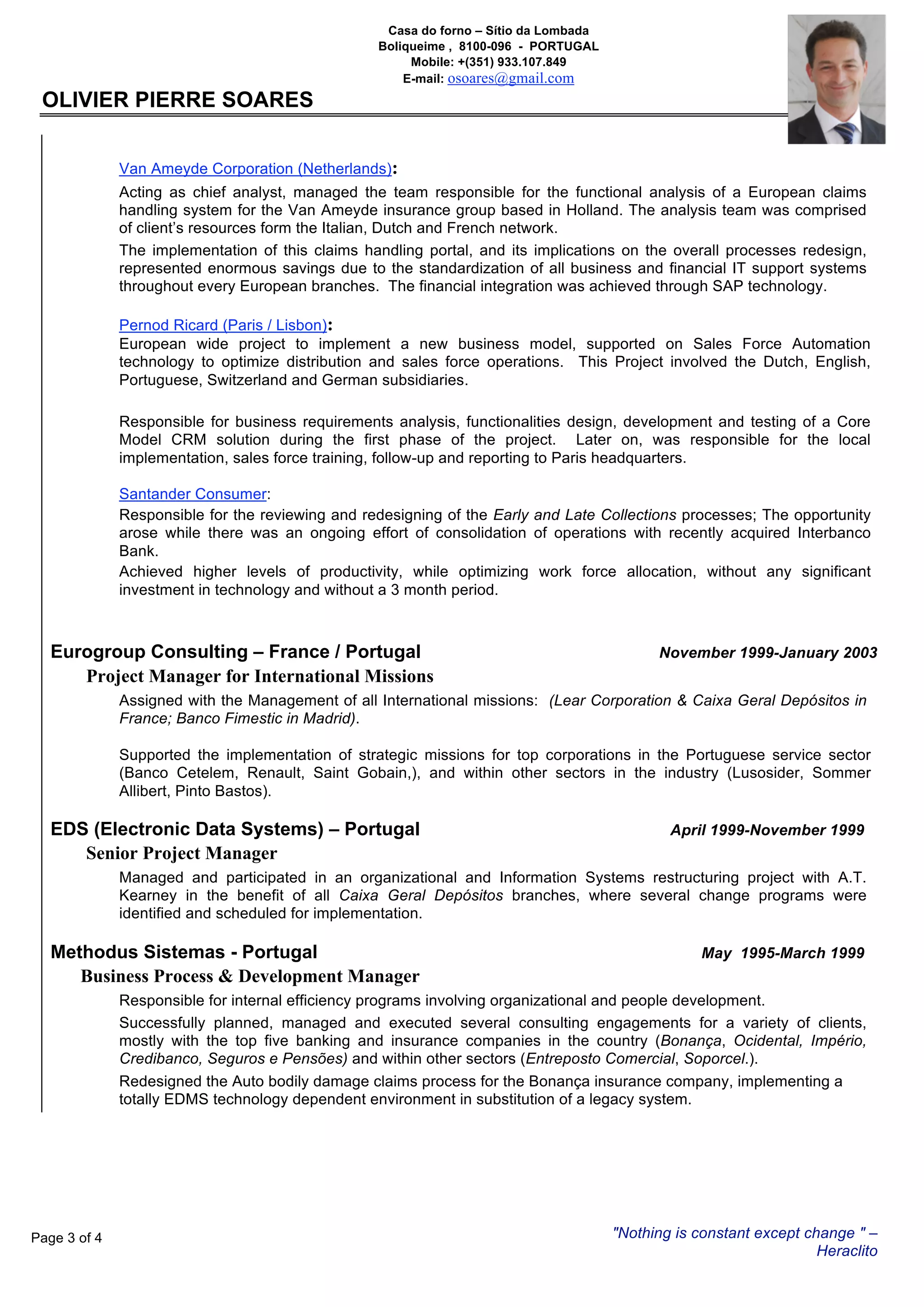 Cv Olivier Soares 2009 | PDF