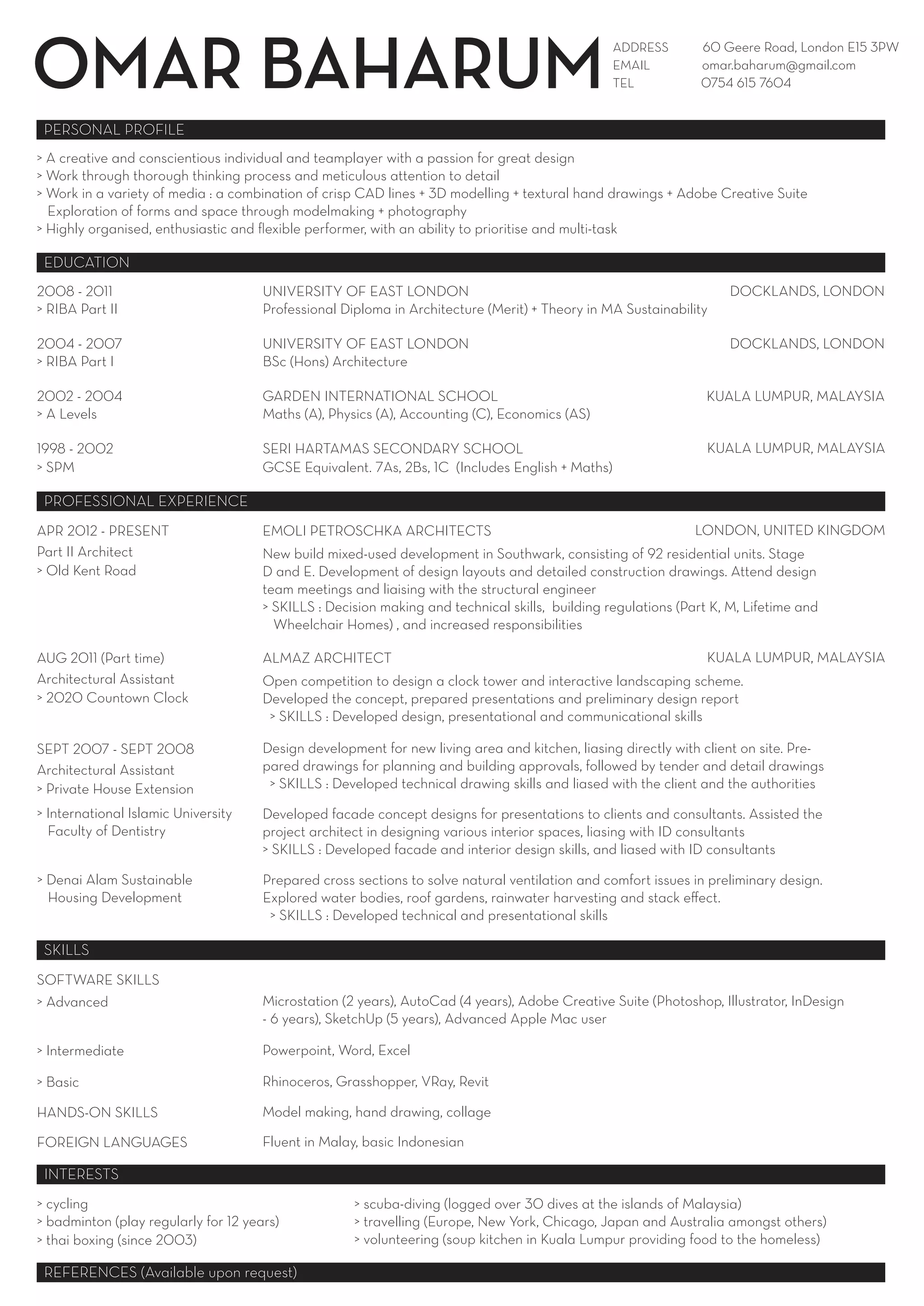 Cv omar baharum | PDF