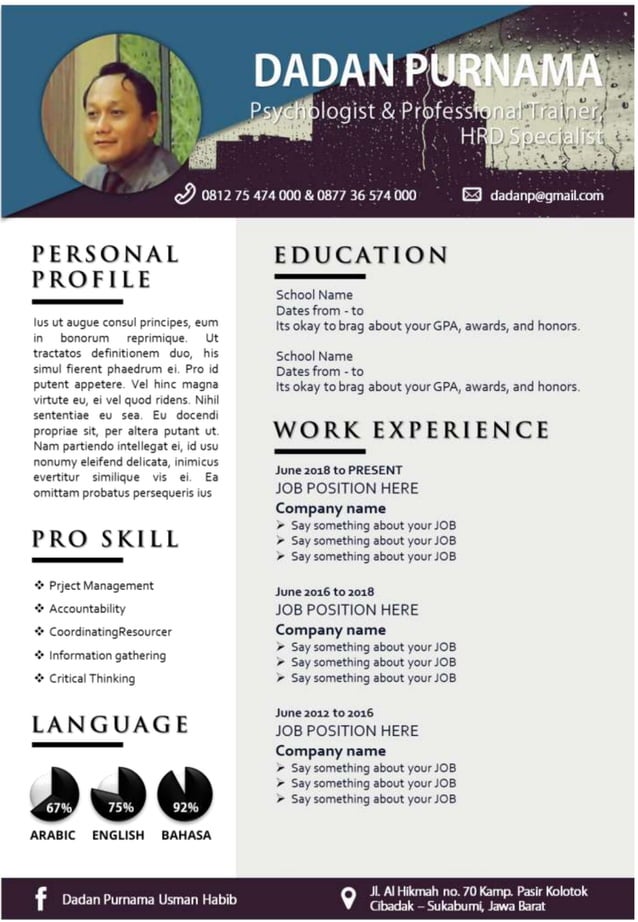CV or RESUME template 13 | PPTX