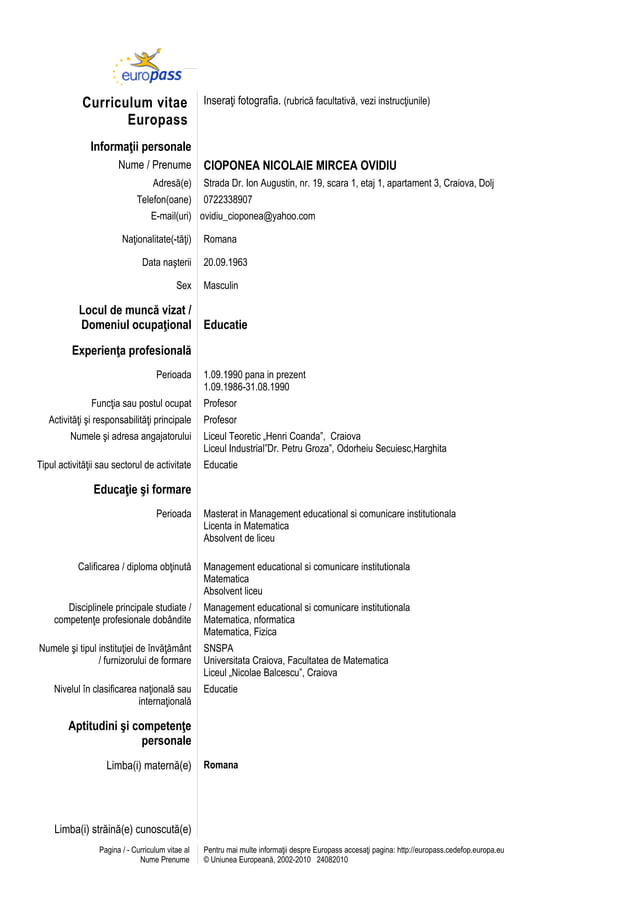 Cv ovidiu | DOC