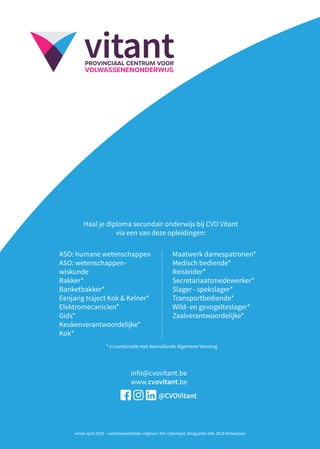 CVO Vitant: diplomagerichte opleidingen schooljaar 20-21 | PDF