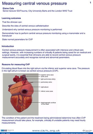 Cvp | PDF | Heart and Cardiovascular Diseases | Diseases and Conditions