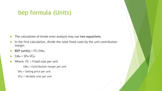Cost, volume, profit Analysis. for decision making | PDF