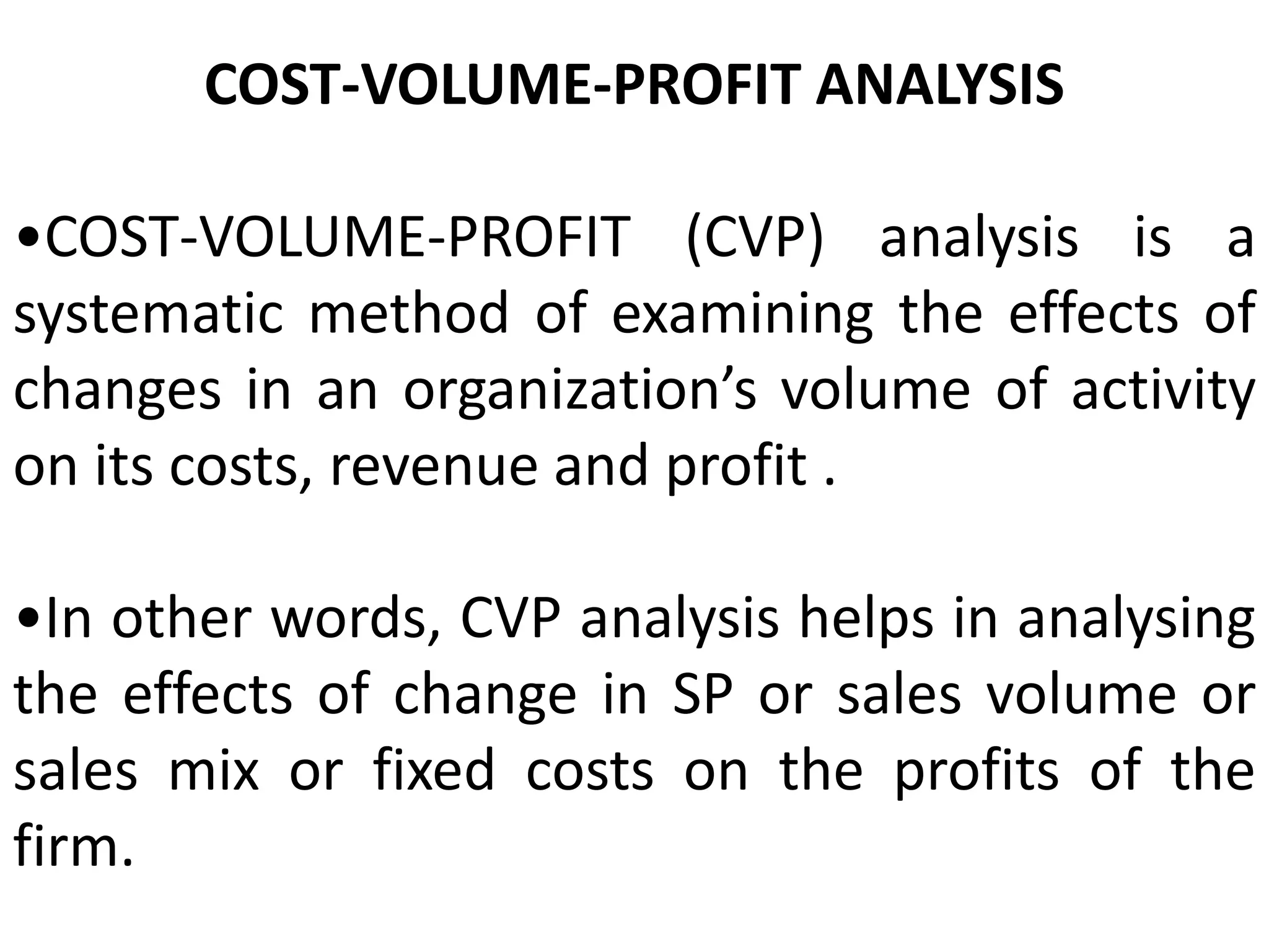 CVP Analysis | PPTX