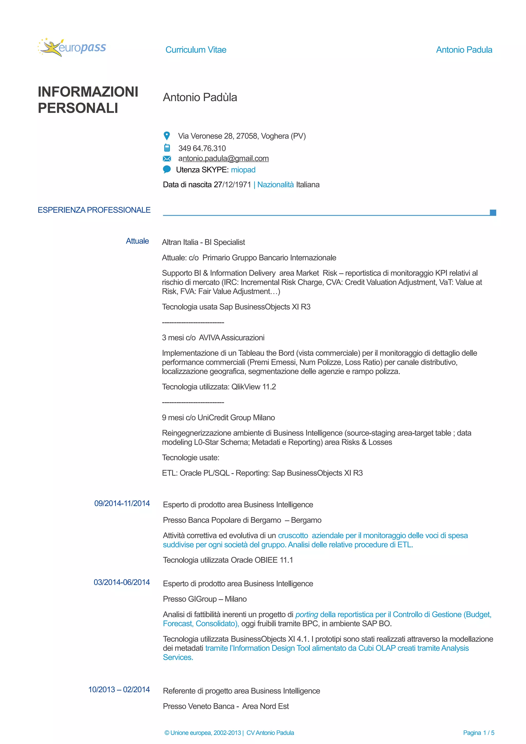 Cv padula 2016 | DOC