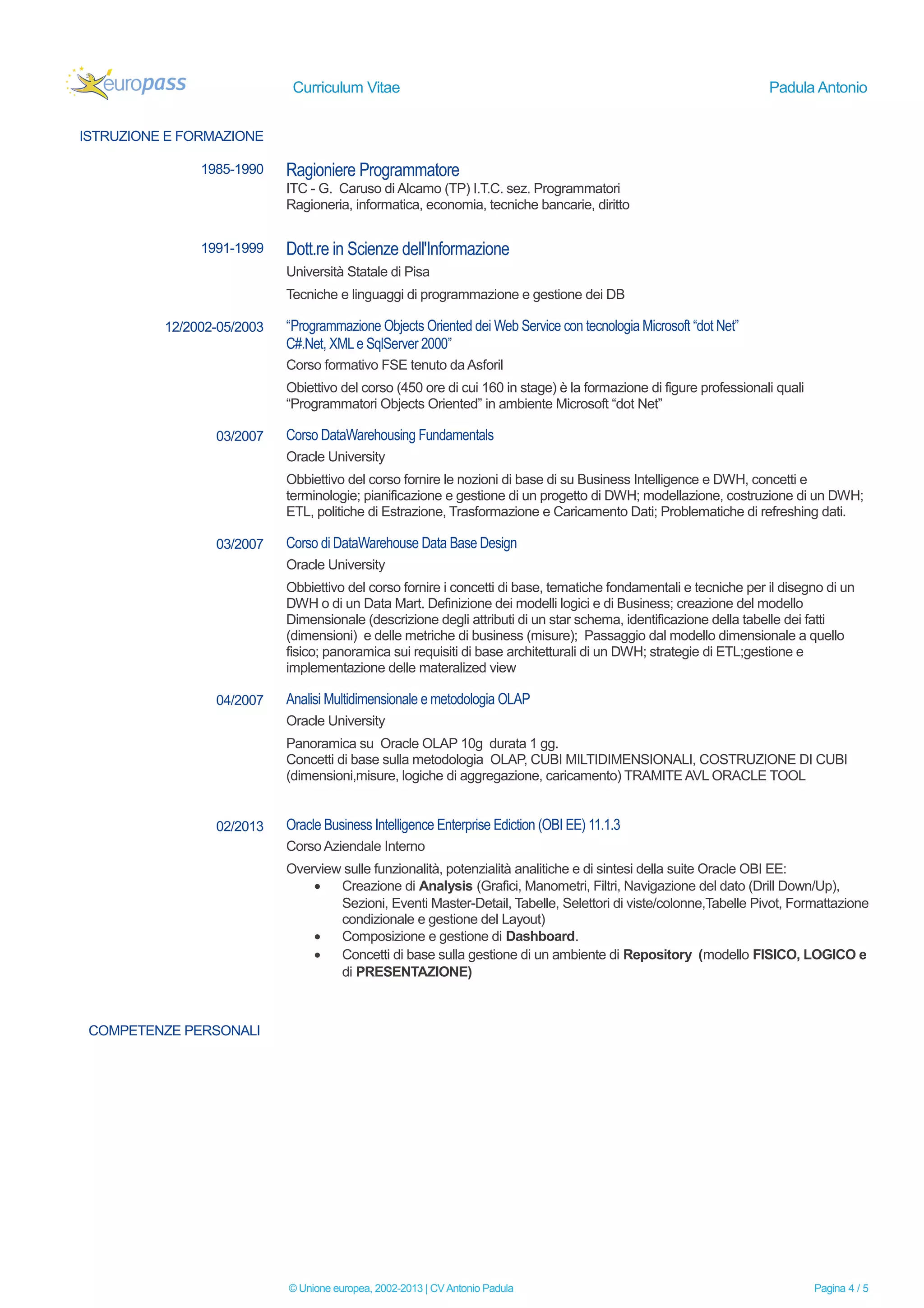 Cv padula 2016 | DOC