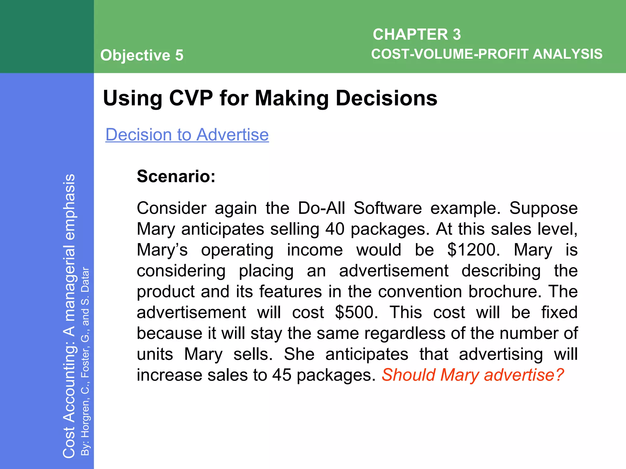 CVP Analysis | PPT