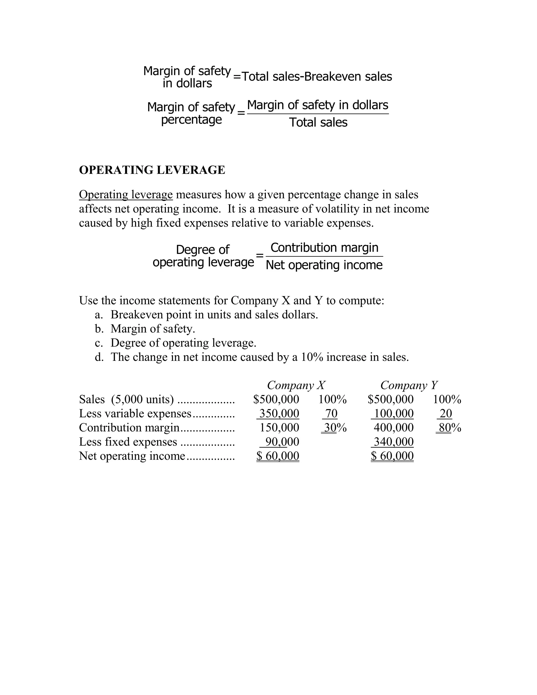 Cvp Analysis Pdf