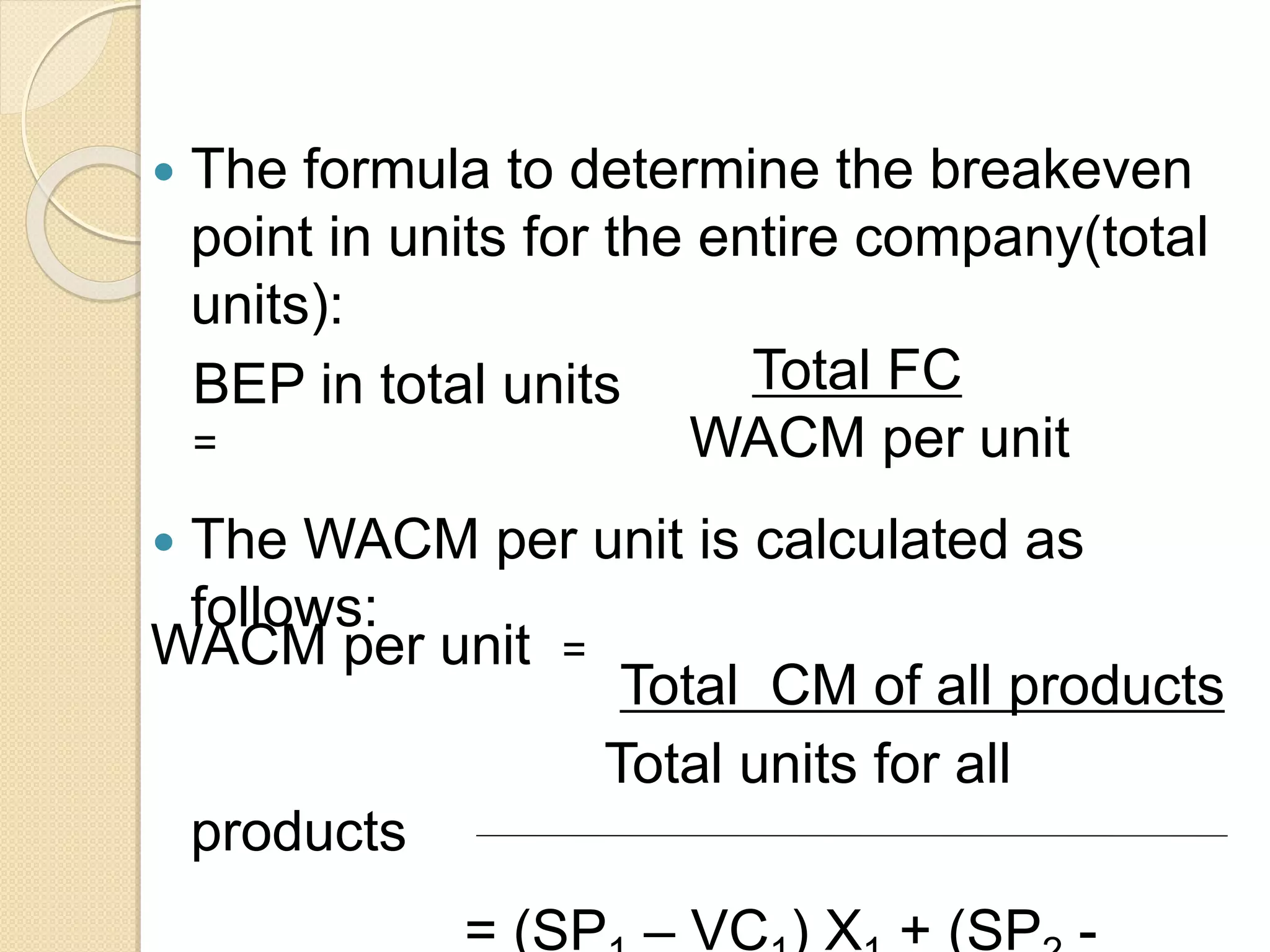 COST-VOLUME-PROFIT (CVP) ANALYSIS | PPTX