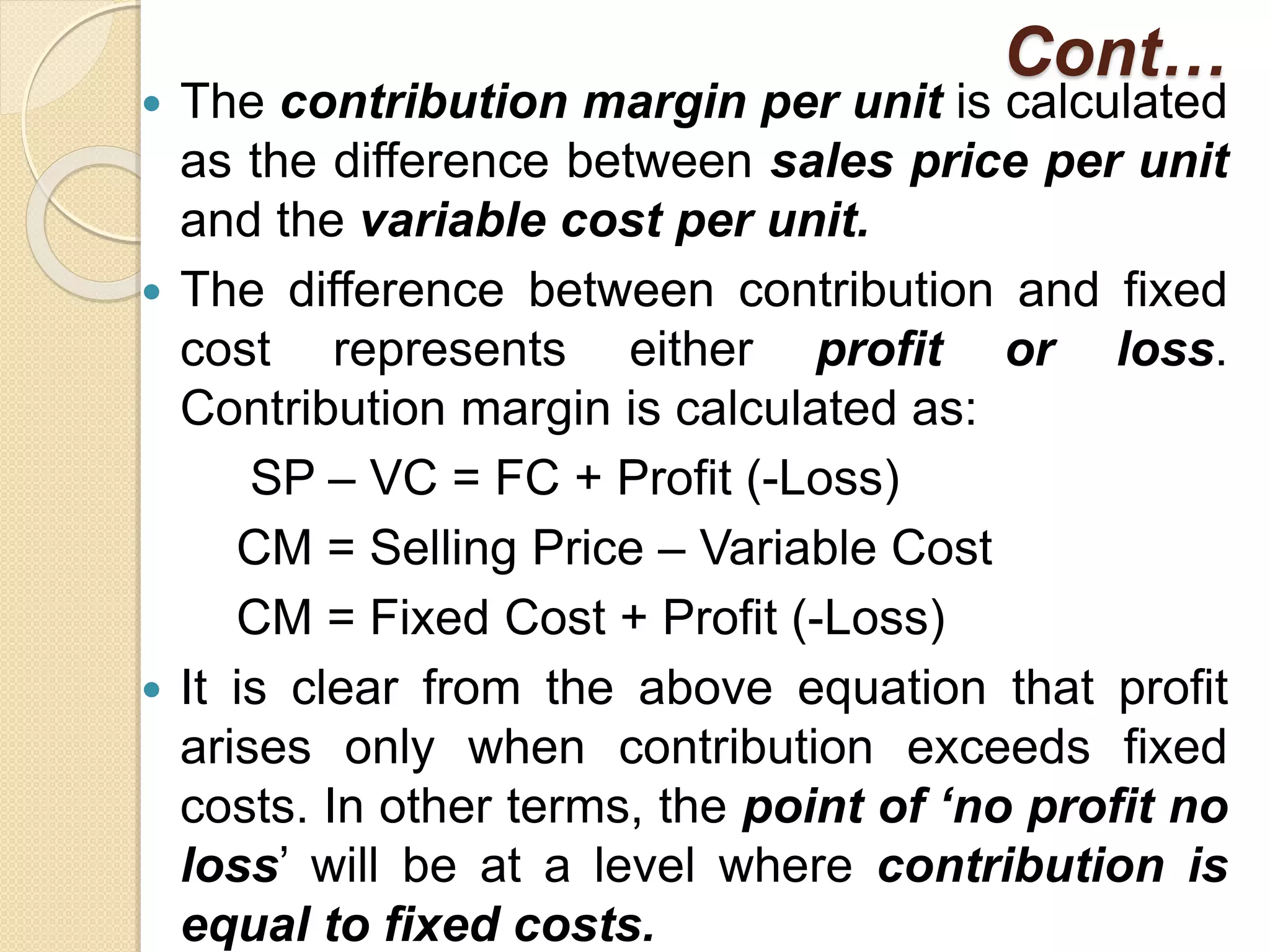 COST-VOLUME-PROFIT (CVP) ANALYSIS | PPTX