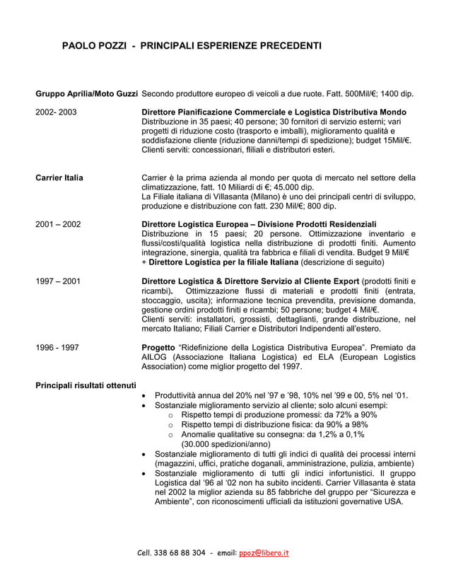 Cv paolo pozzi ita | PDF