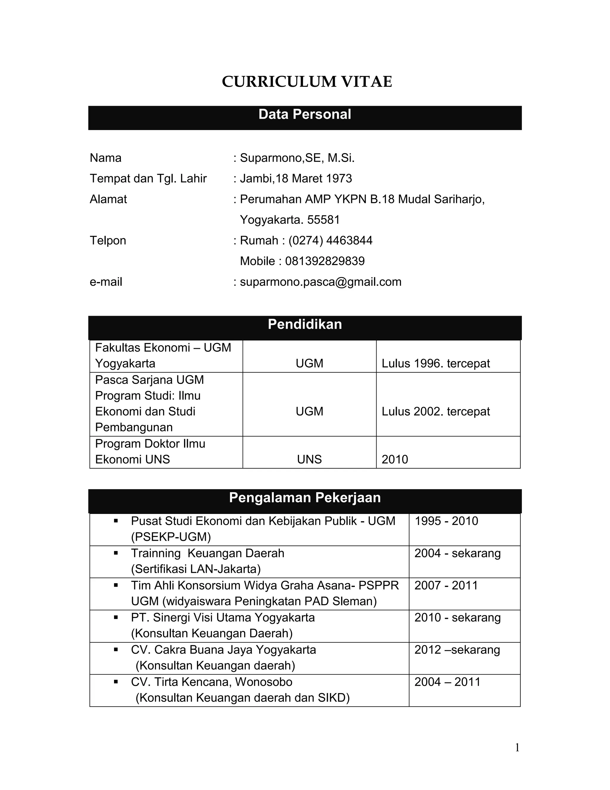 Cv parmono updated | PDF