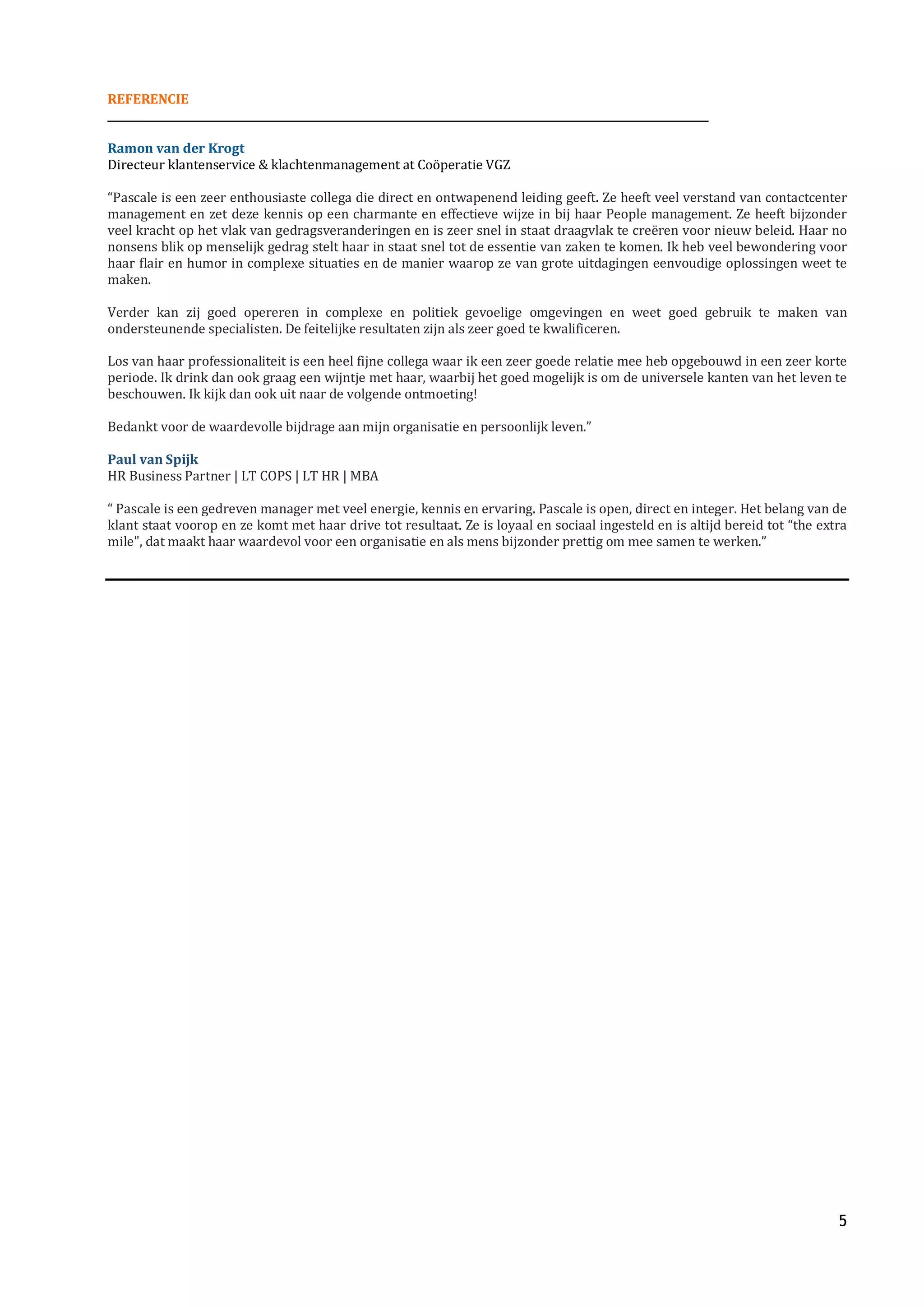 CV Pascale Roubroeks | PDF