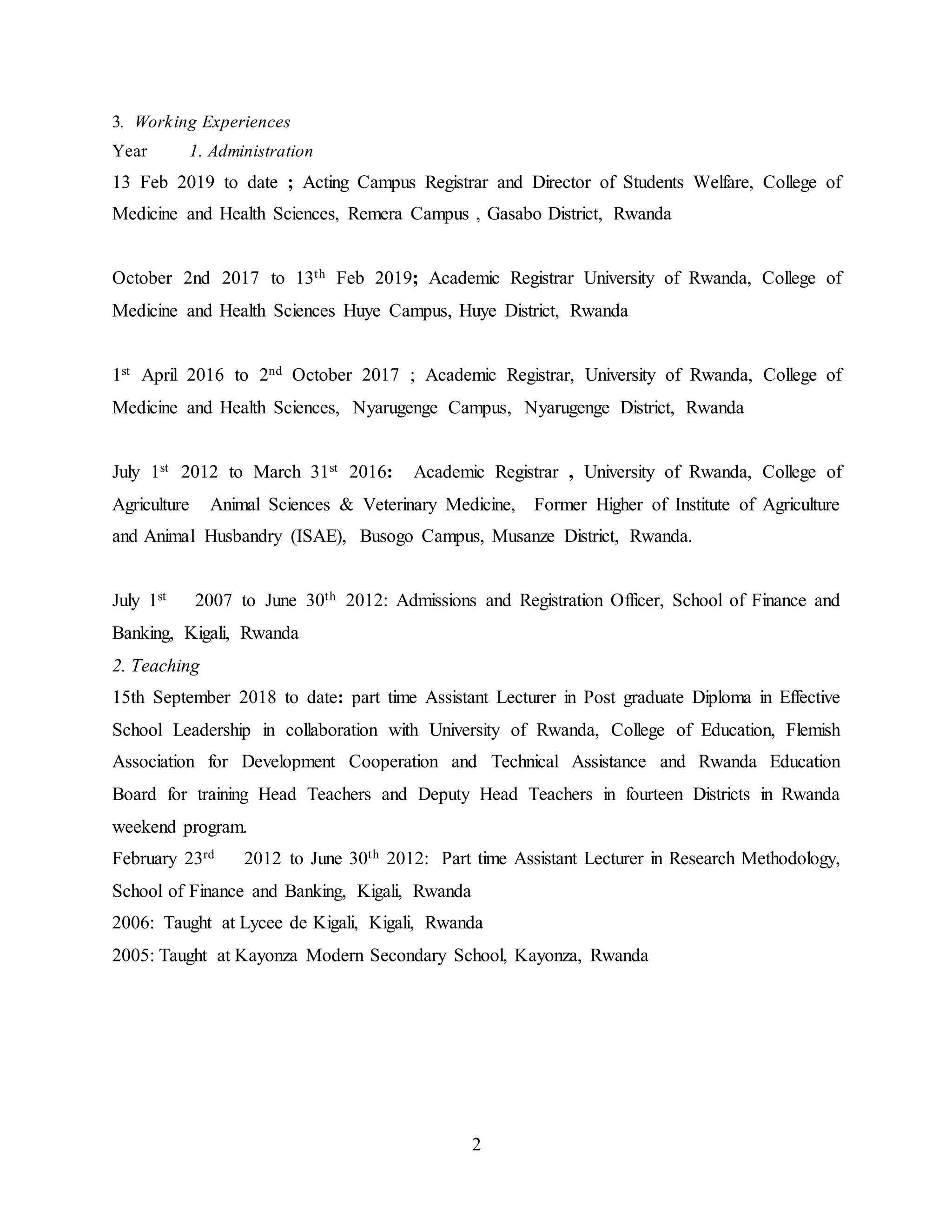 Cv pascal kiiza | PDF