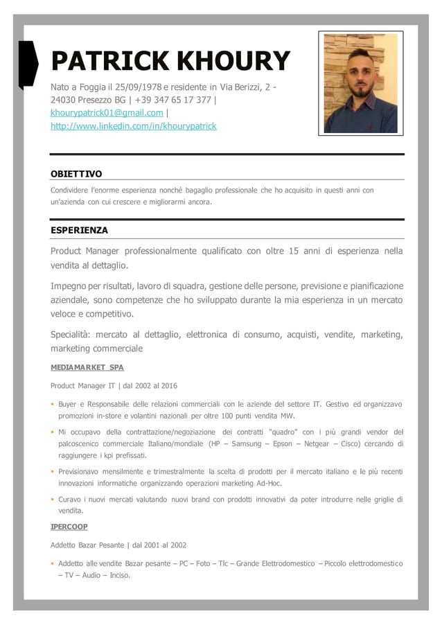 Cv patrick khoury | PDF