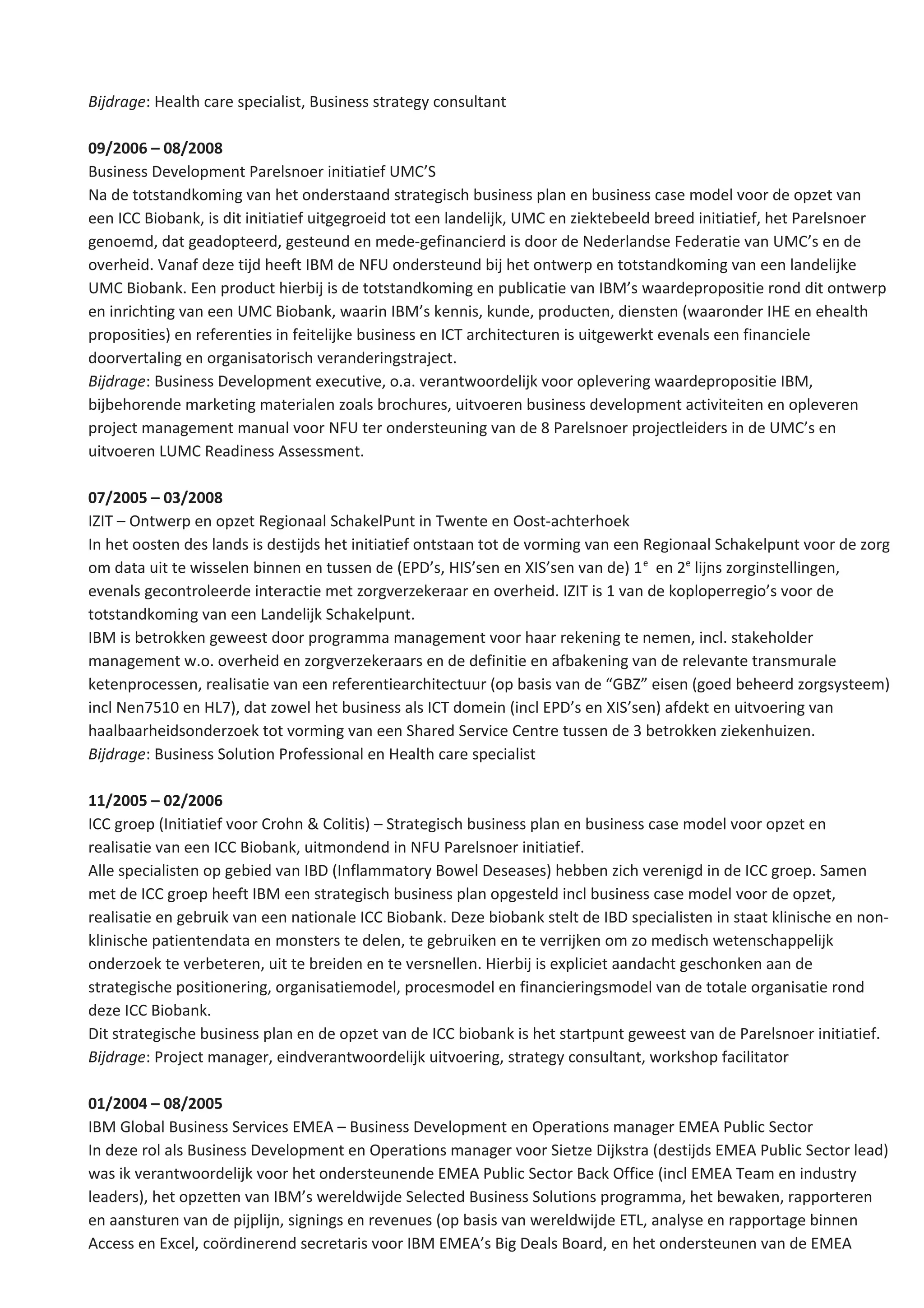 CV Paul IJsendoorn [dutch] | PDF