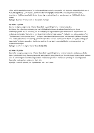 CV Paul IJsendoorn [dutch] | PDF