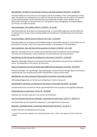 Cv Paul Van Elsdingen | PDF