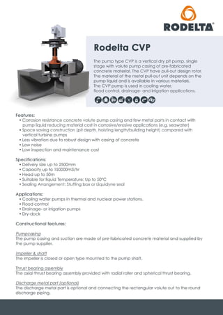 Concrete Volute Pump (CVP) brochure Rodelta | PDF