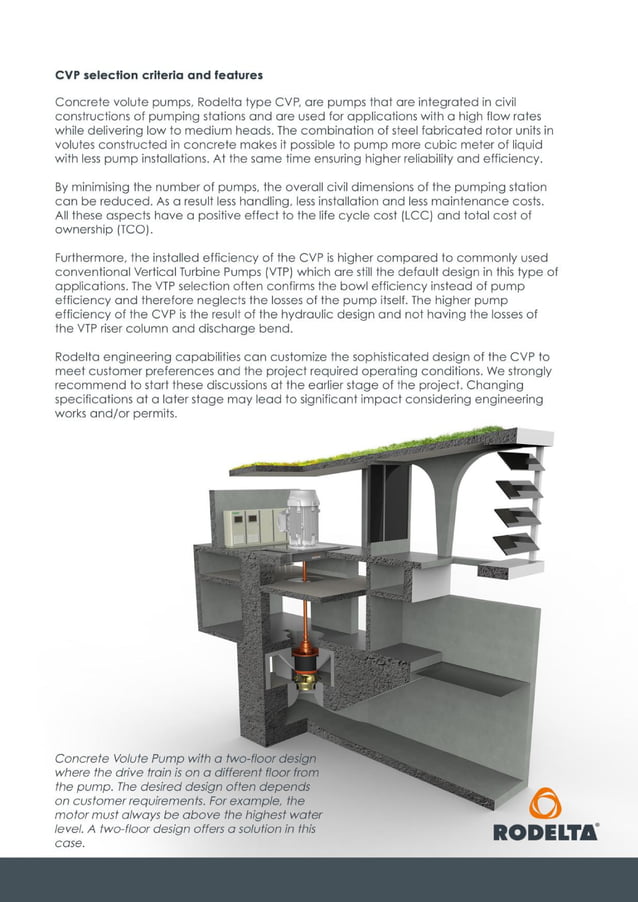 Concrete Volute Pump (CVP) brochure Rodelta | PDF