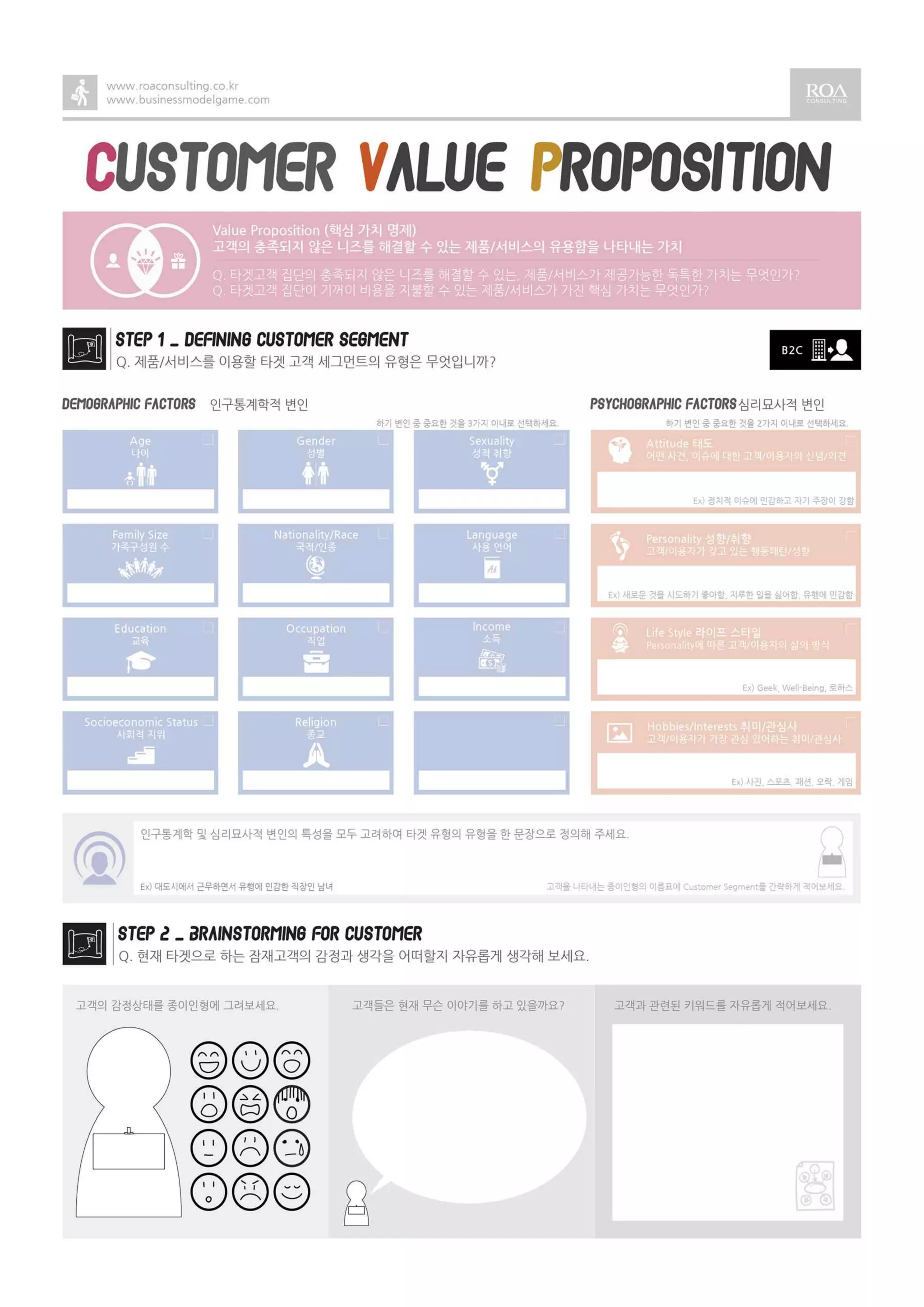 Cvp(customer value proposition) design kit 2014 by roa | PDF