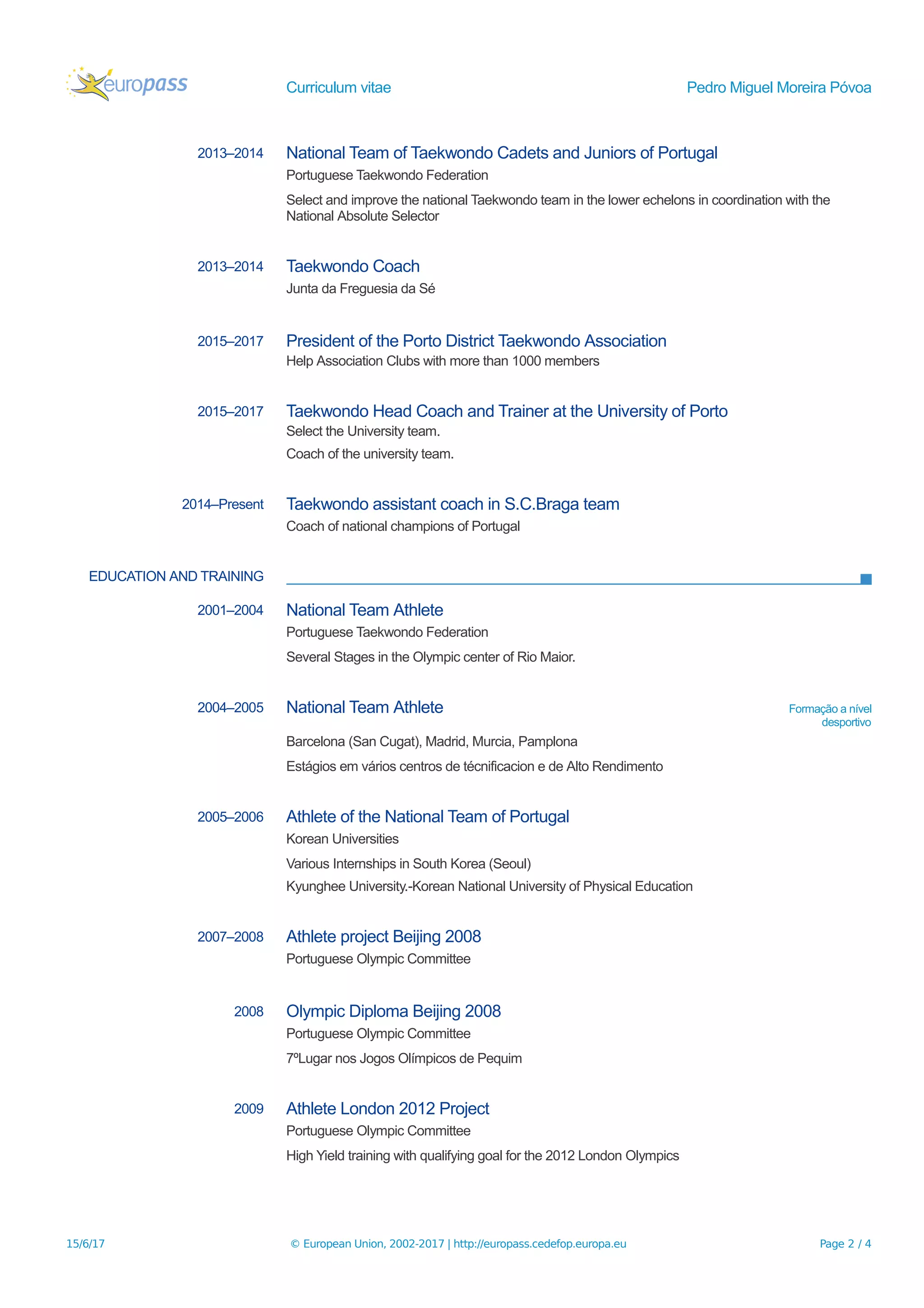 Cv pedro póvoa inglês-general | PDF