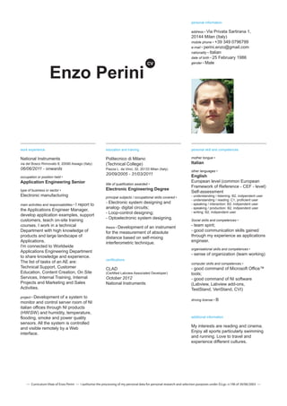 Cv perini | PDF