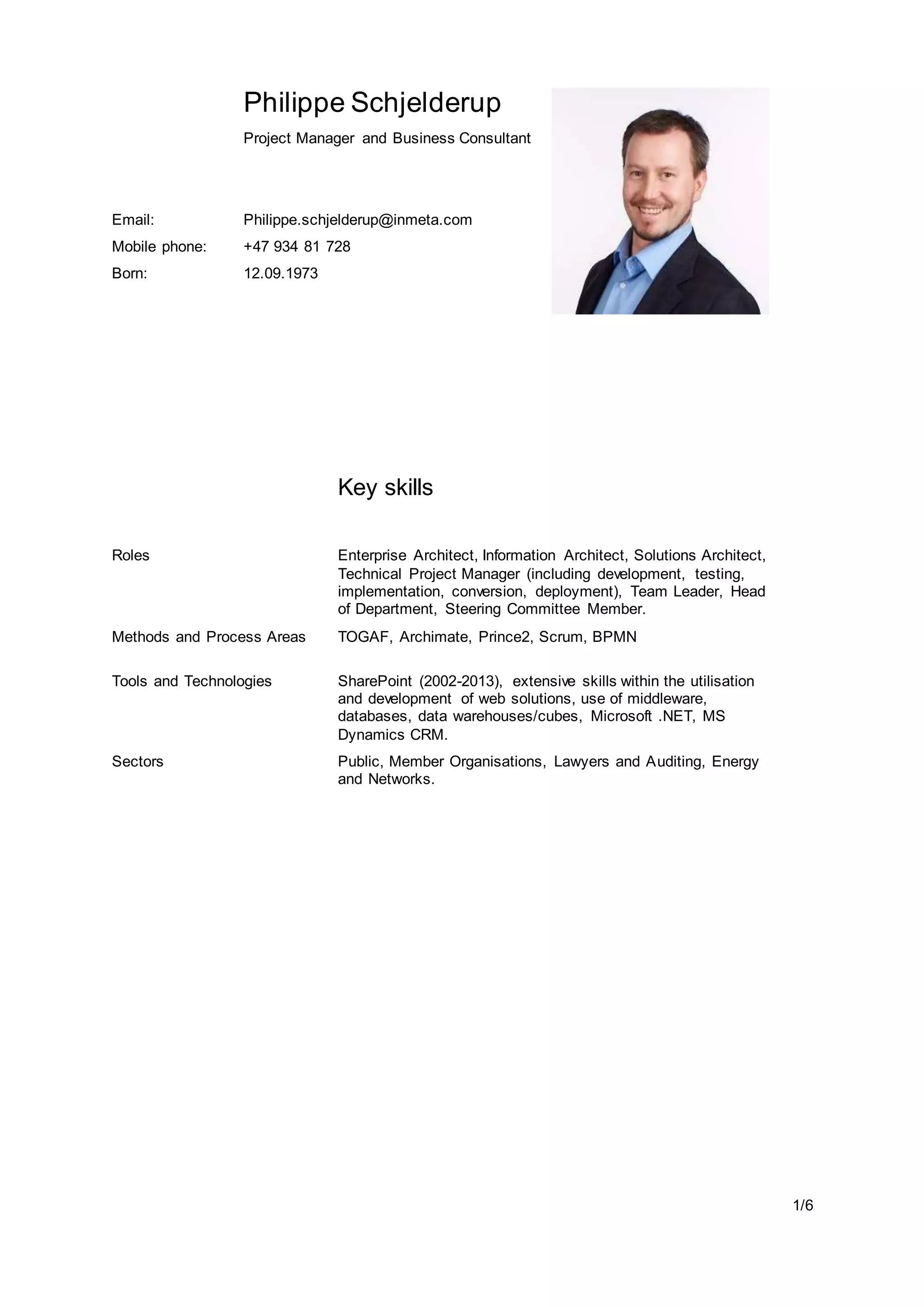 Cv philippe schjelderup | DOCX