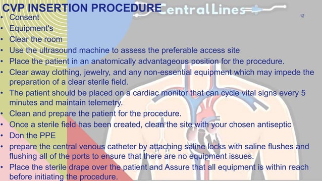 Care of CVP line .pptx | First Aid | Injuries