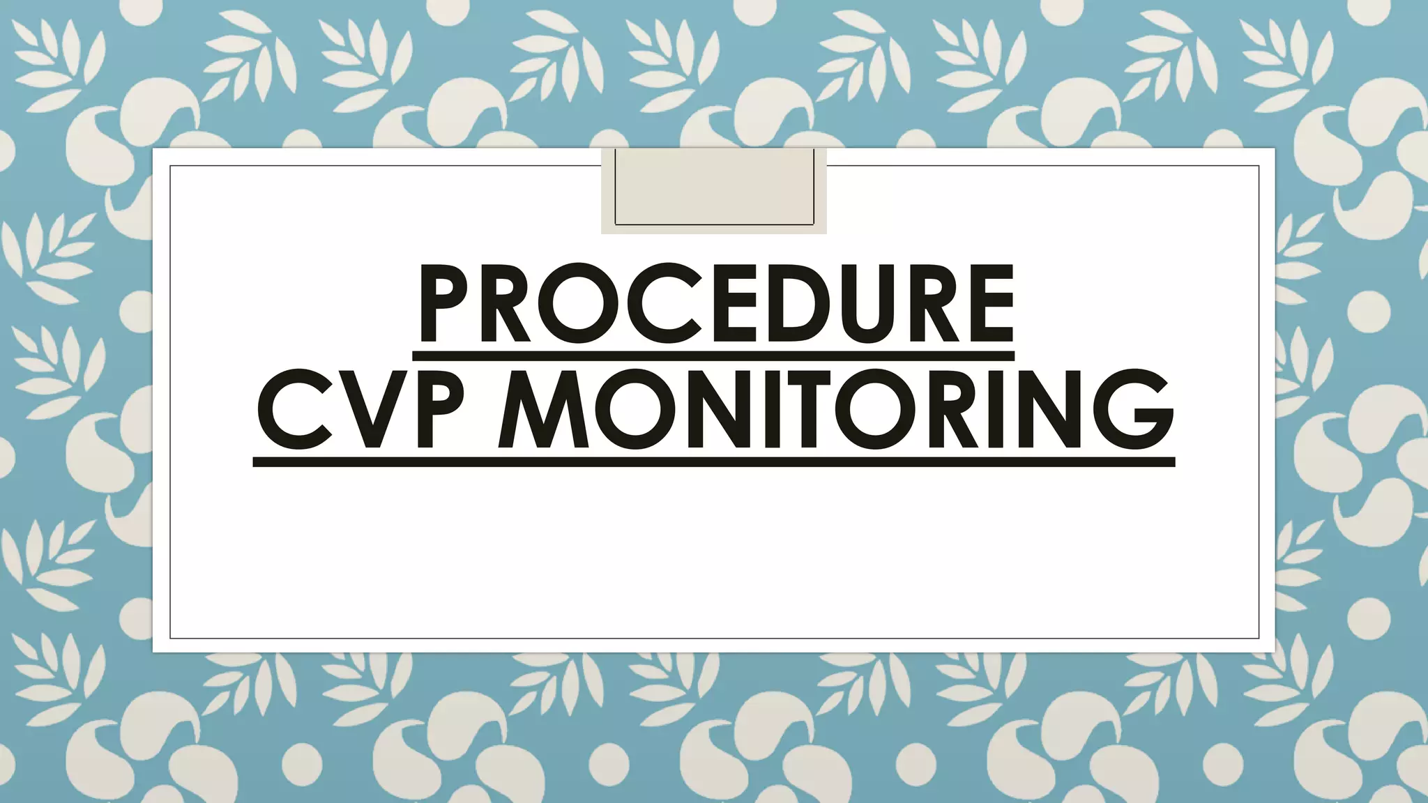 cvp monitoring | PDF