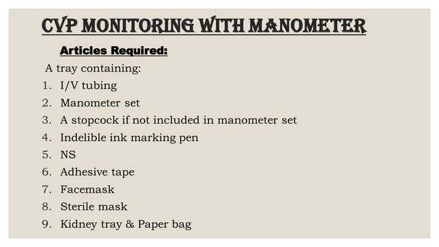 cvp monitoring | PDF