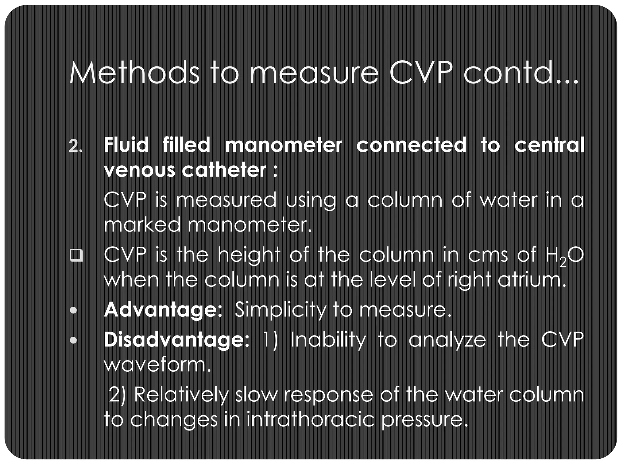 CVP Monitoring_Dr. Subrata Kumar_BSMMU_2014 | PPTX